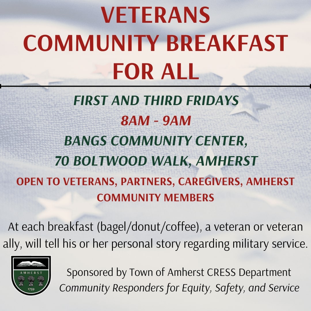 Veterans Breakfast at Bangs Community Center - Amherst Now
