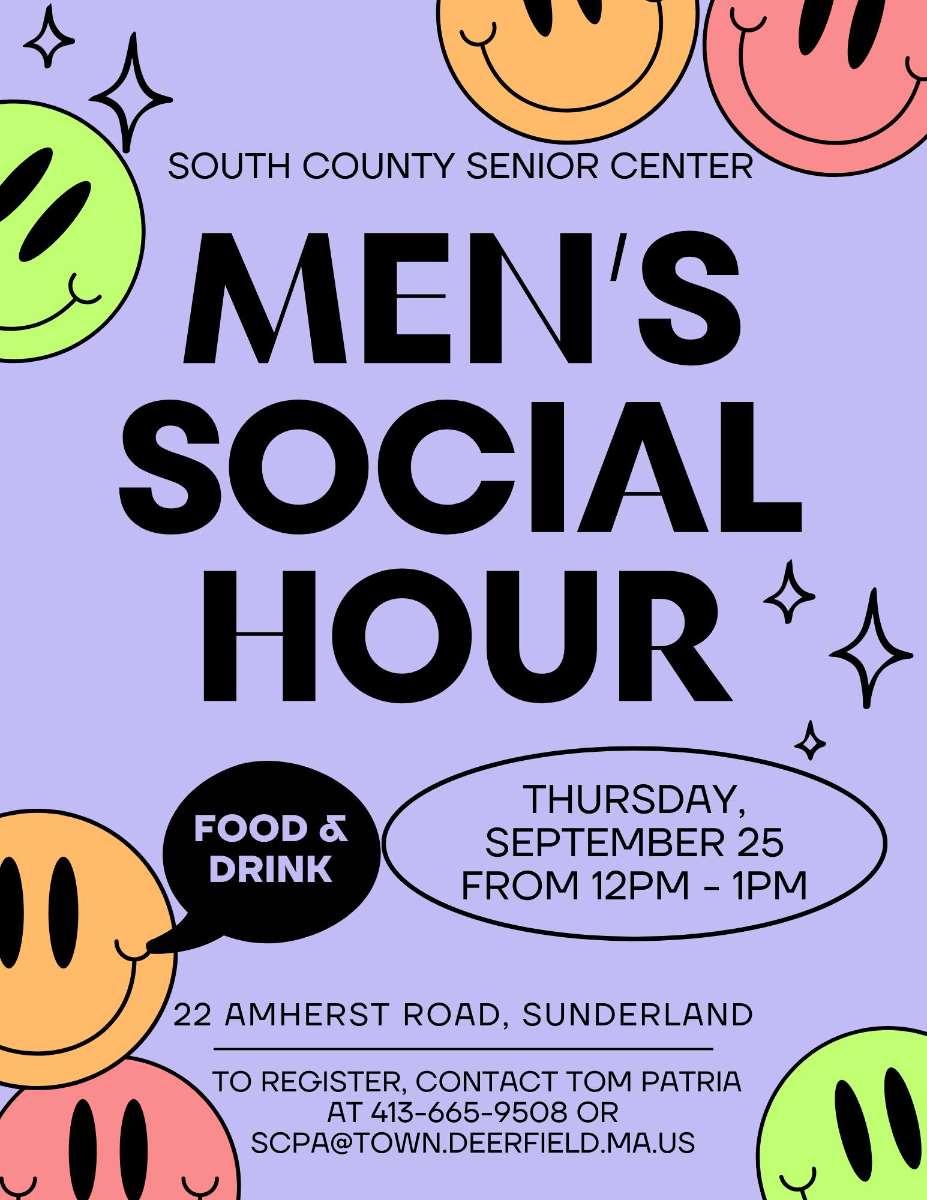Men’s Social Hour at South County Senior Center, Sunderland - Amherst Now