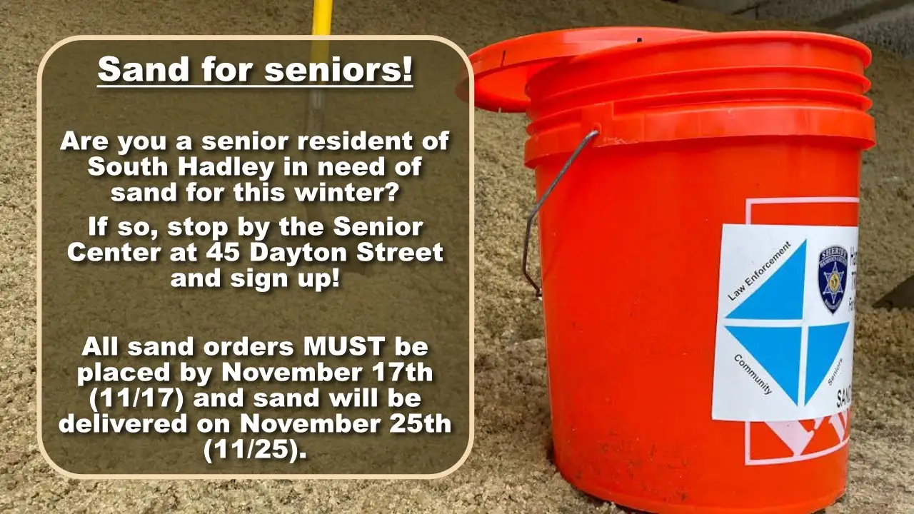 Sand Distribution for Seniors in South Hadley - Amherst Now