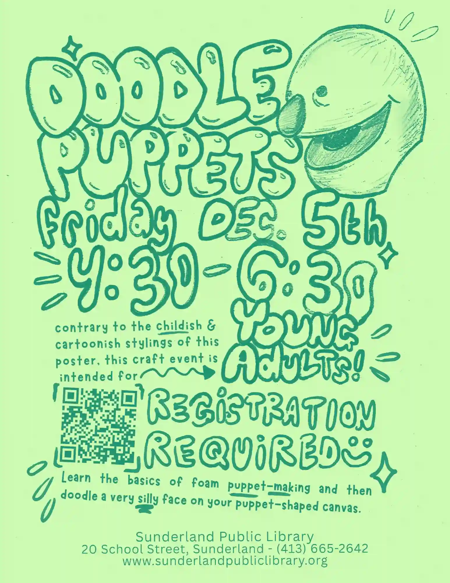Doodle Puppets Workshop at Sunderland Library - Amherst Now