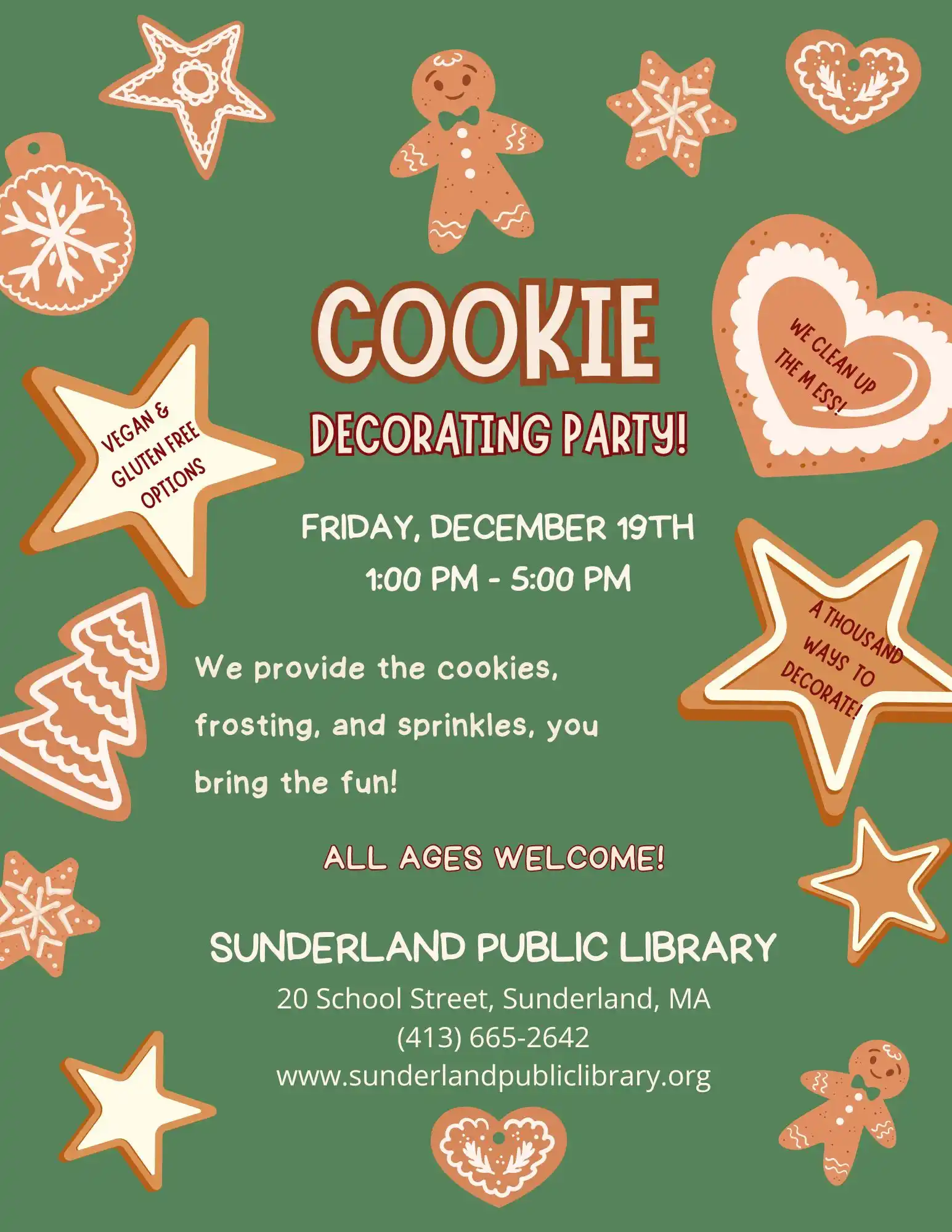 Sunderland Public Library Cookie Decorating Party - Amherst Now